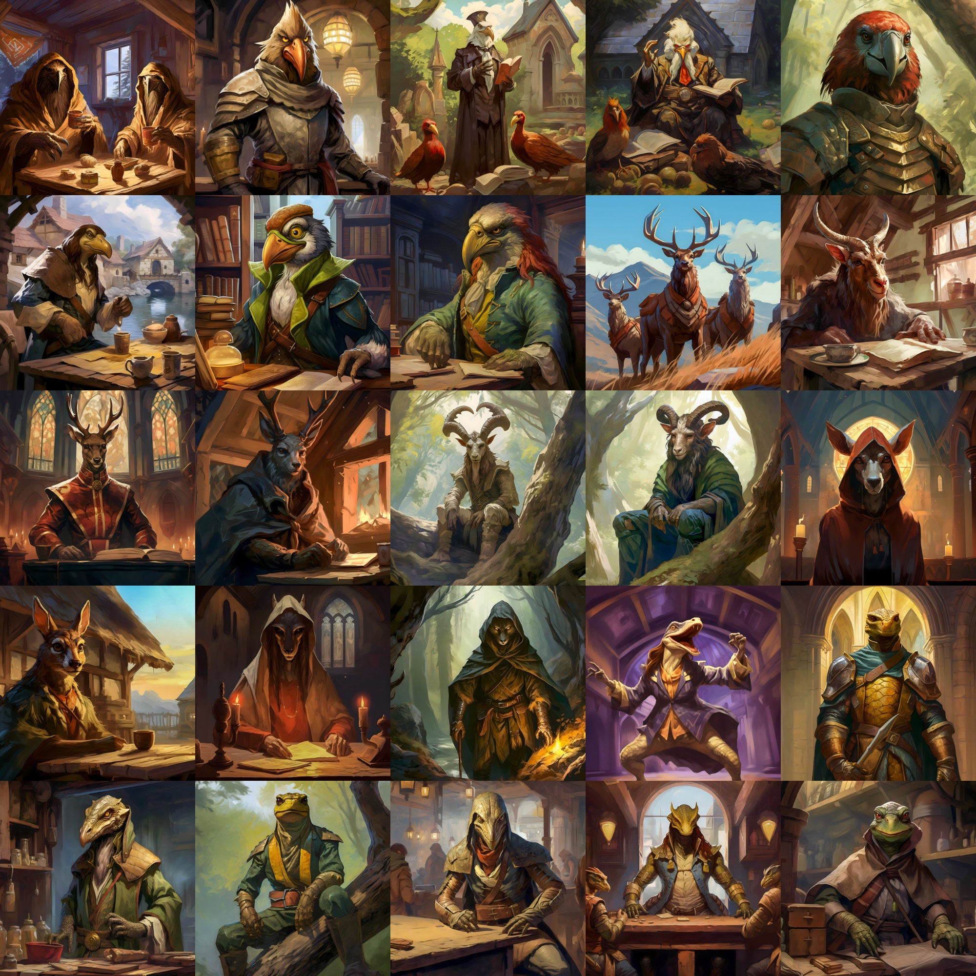 125 Animal NPC Portraits TCG Dnd RPG Image Portrait - Etsy
