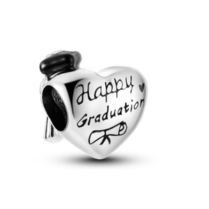 Graduation Charm Charm Silver Charm for Bracelet - Etsy