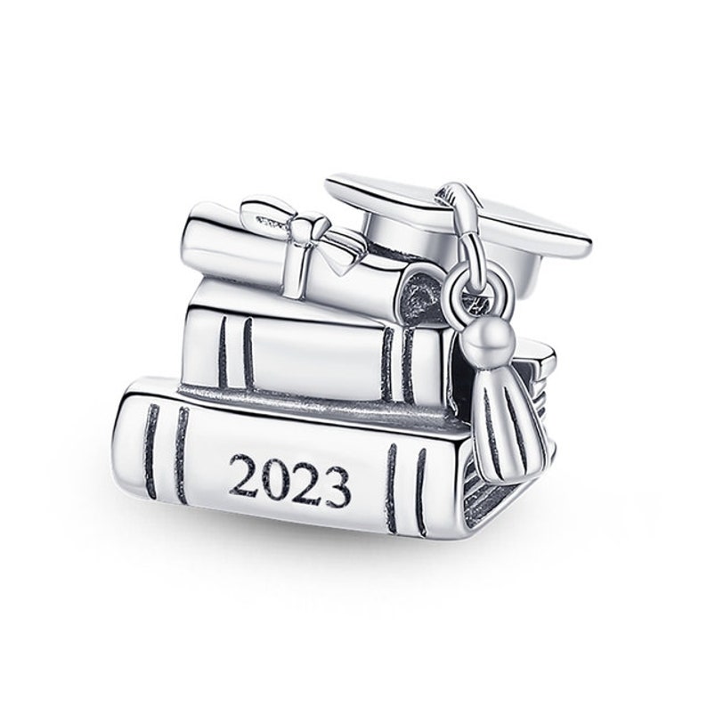 Graduation Charm Charm Silver Charm for Bracelet - Etsy