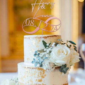 Custom Engagement Infinity Symbol Cake Topper/rustic Wedding - Etsy