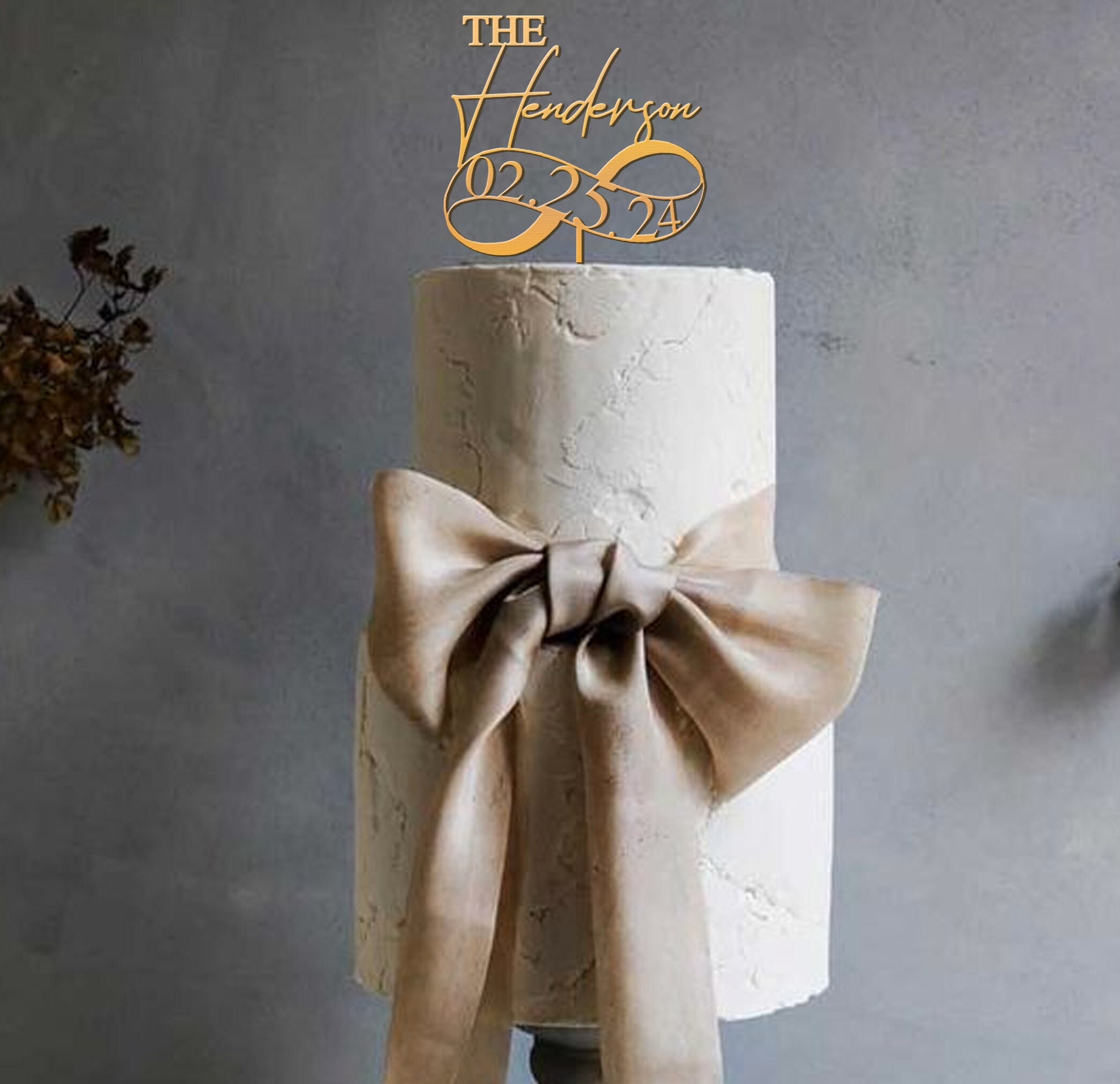 Custom Engagement Infinity Symbol Cake Topper/rustic Wedding - Etsy