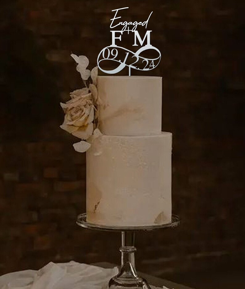 Custom Engagement Infinity Symbol Cake Topper/rustic Wedding - Etsy