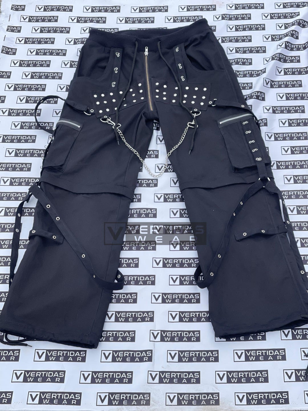 Handmade Unisex Fashion Gothic Pant/goth Jeans Punk Cyber Chain Rock ...