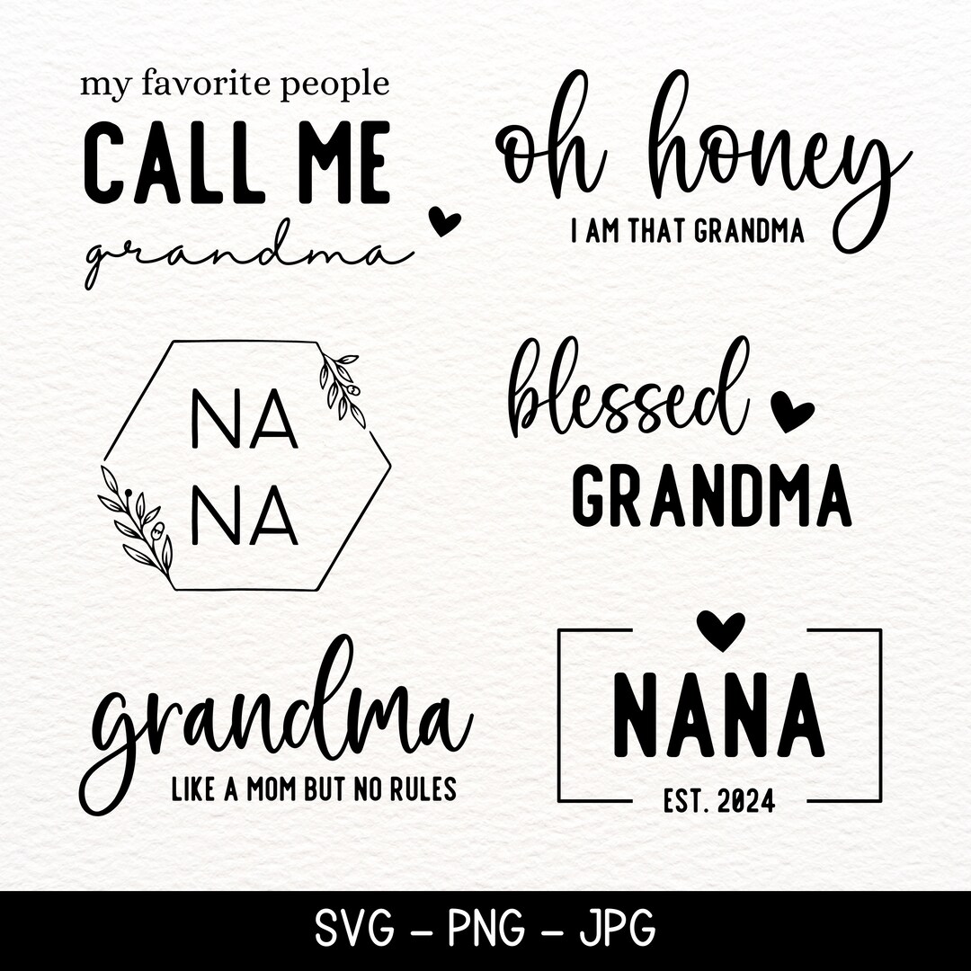 Grandma SVG Bundle, Family SVG, Gift Idea Grandma, Grandma Quote Svg ...