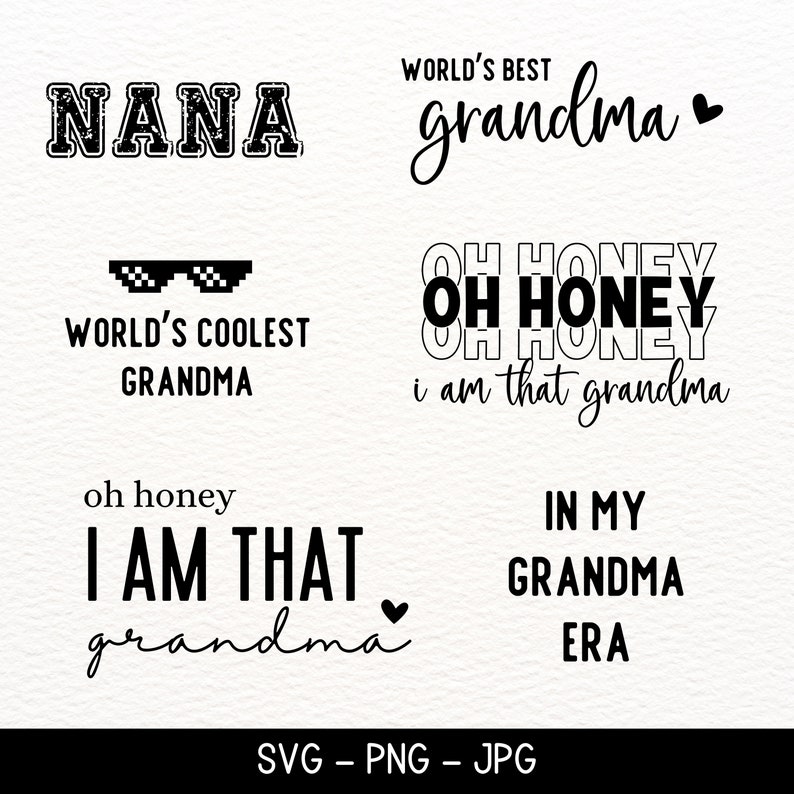 Grandma SVG Bundle, Family SVG, Gift Idea Grandma, Grandma Quote Svg ...