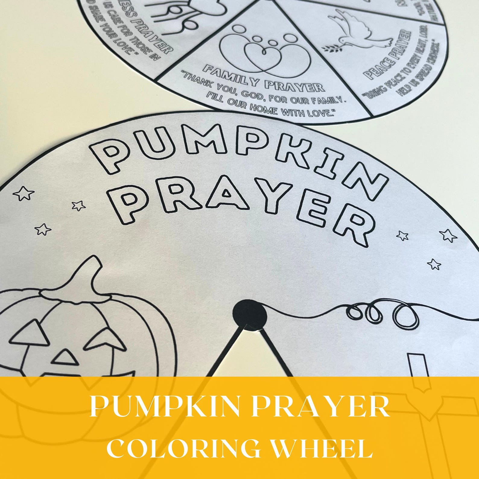 Pumpkin Prayer Coloring Wheel for Kids,christian Fall Craft,printable ...