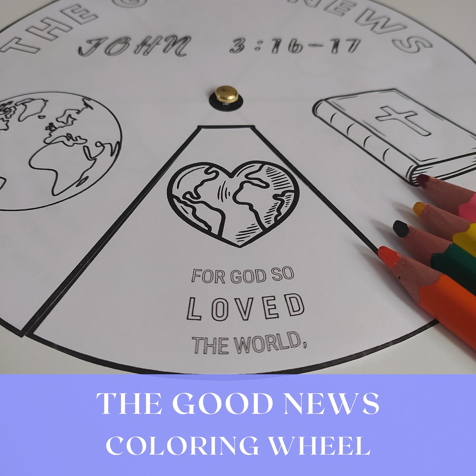 The Good News Coloring Wheel,sunday School Lesson Craft, Bible ...