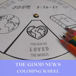 The Good News Coloring Wheel,sunday School Lesson Craft, Bible ...