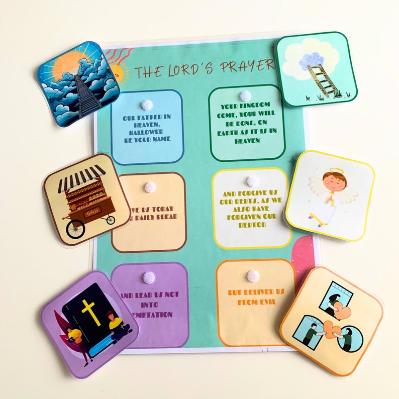 The Lord's Prayer Bible Verse Sunday School Activity, the Lord's Prayer ...