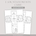 I Am Statements of Jesus Coloring Cube, Printable Sunday School Lesson ...