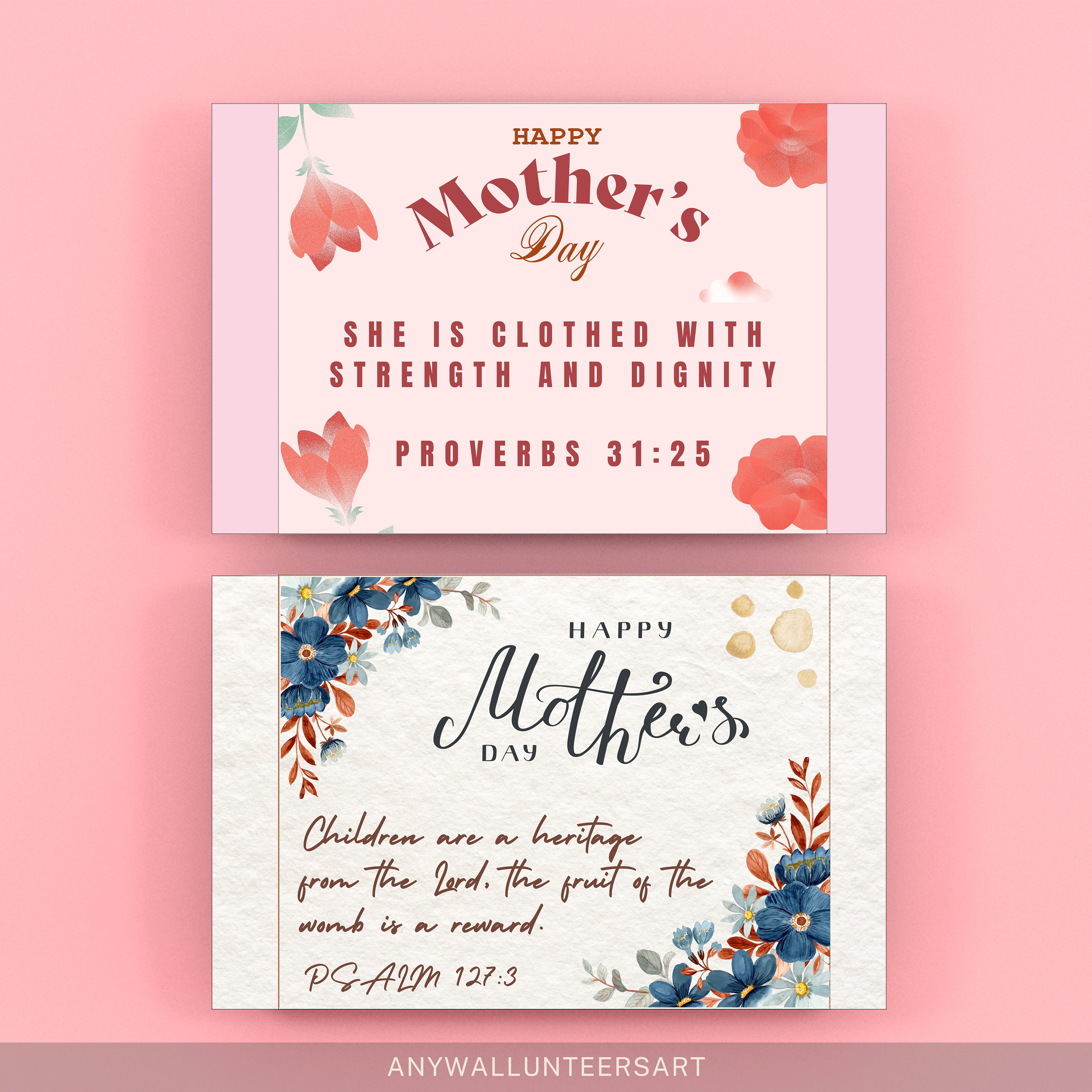 Mother's Day Scripture Cards Set of 4, Printable Mother's Day Craft ...