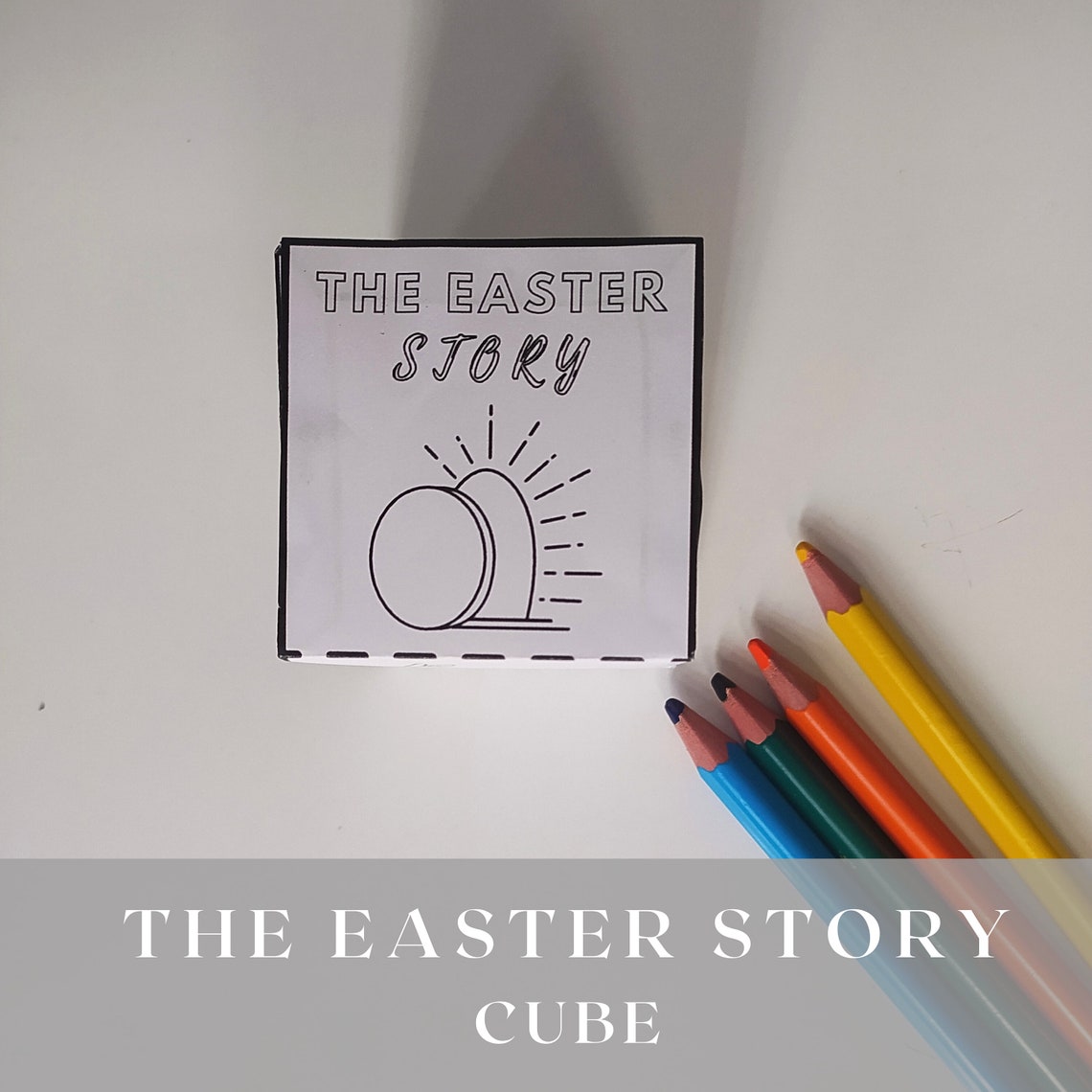 Easter Story Coloring Cube, Printable Sunday School Craft, Bible Story ...