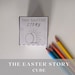 Easter Story Coloring Cube, Printable Sunday School Craft, Bible Story ...