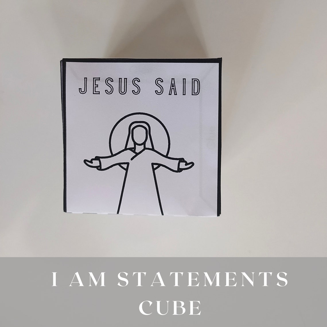 I Am Statements of Jesus Coloring Cube, Printable Sunday School Lesson ...