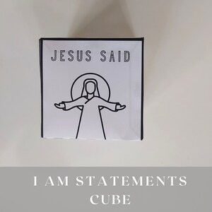 I Am Statements of Jesus Coloring Cube, Printable Sunday School Lesson ...