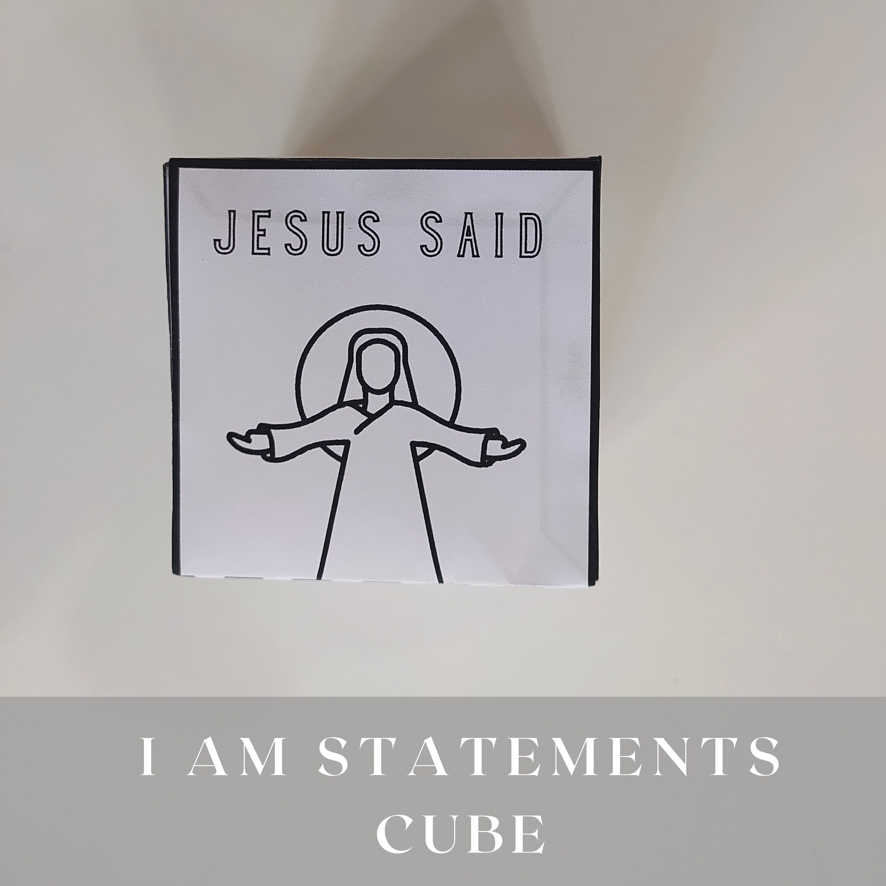I Am Statements of Jesus Coloring Cube, Printable Sunday School Lesson ...