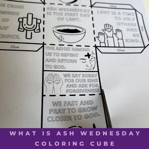 What is Ash Wednesday Coloring Cube, Christian Printable Craft for Kids ...