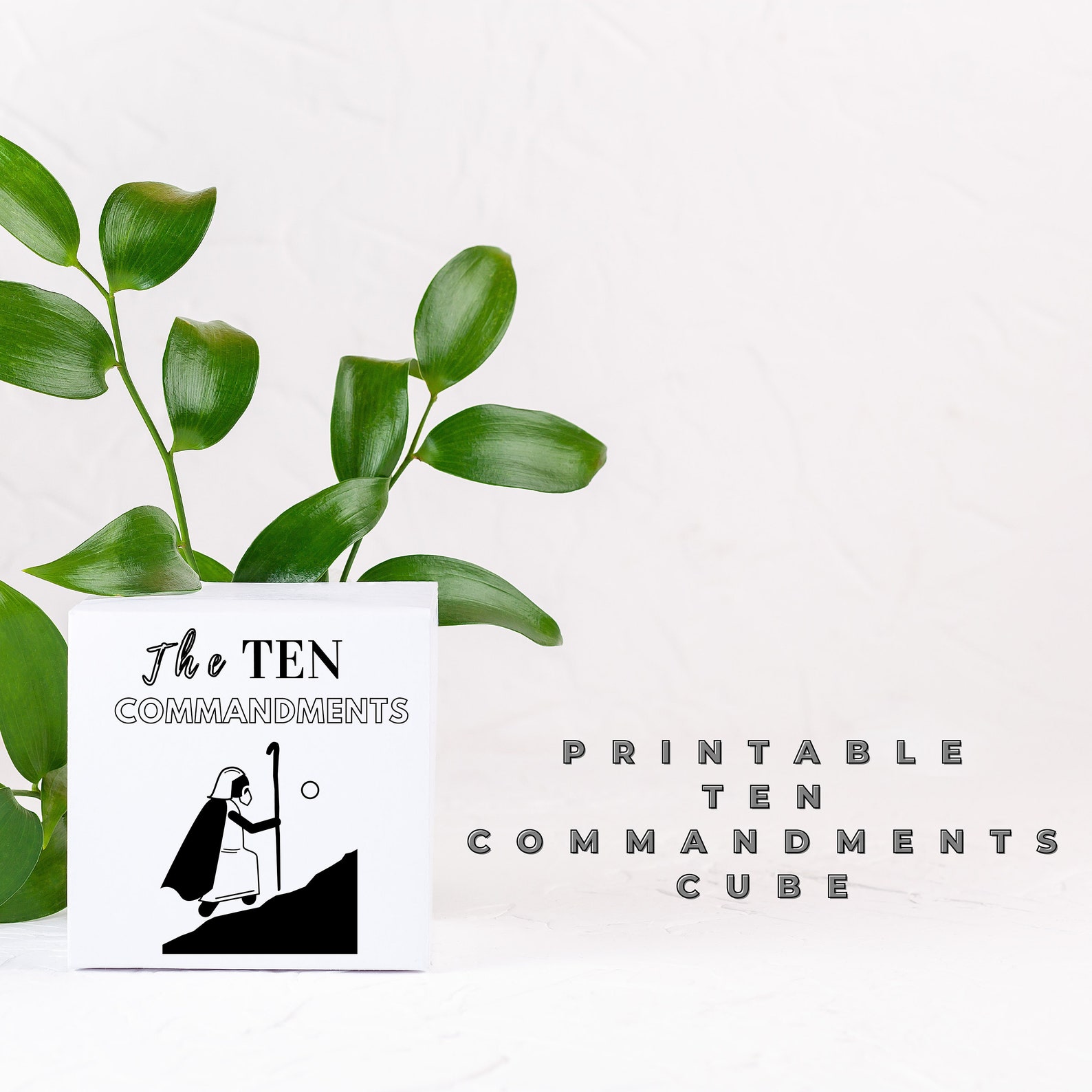 Printable the Ten Commandments Cube for Kids, Bible Coloring Page ...