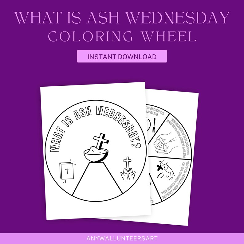 What is Ash Wednesday Coloring Wheel, Christian Printable Craft for ...