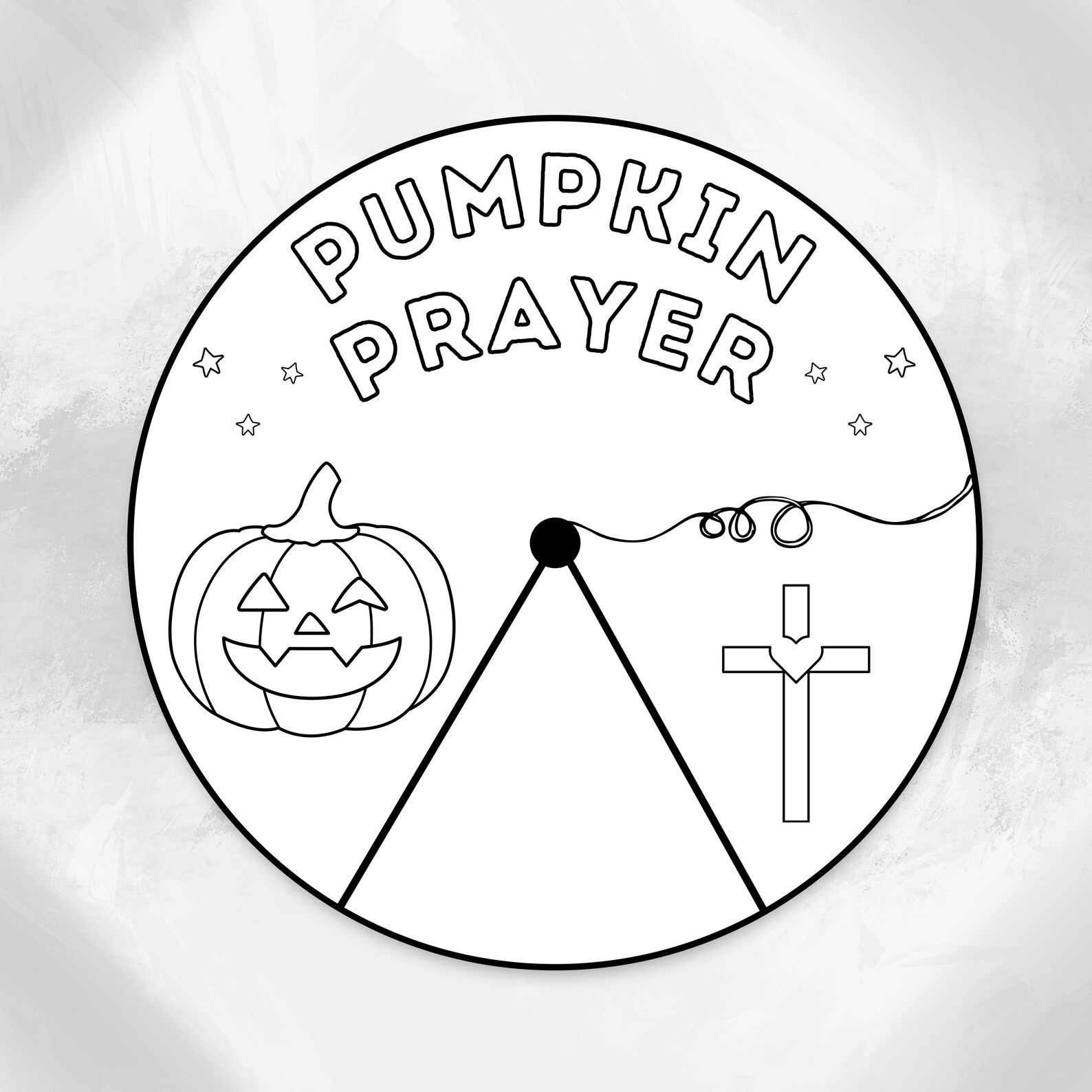 Pumpkin Prayer Coloring Wheel for Kids,christian Fall Craft,printable ...