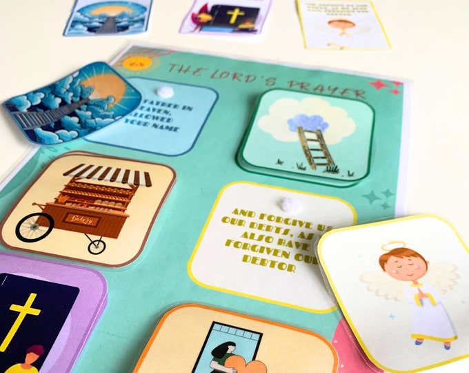 Prayer Cards for Kids|the Lords Prayer Printable|teach Kids to Pray ...