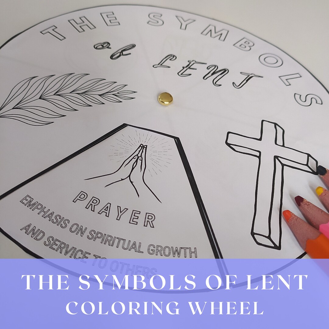 The Symbols of Lent Coloring Wheel, Printable Sunday School Lesson ...