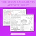 The Seven Sacraments Activity Sheet, Catholic Printable, Seven ...