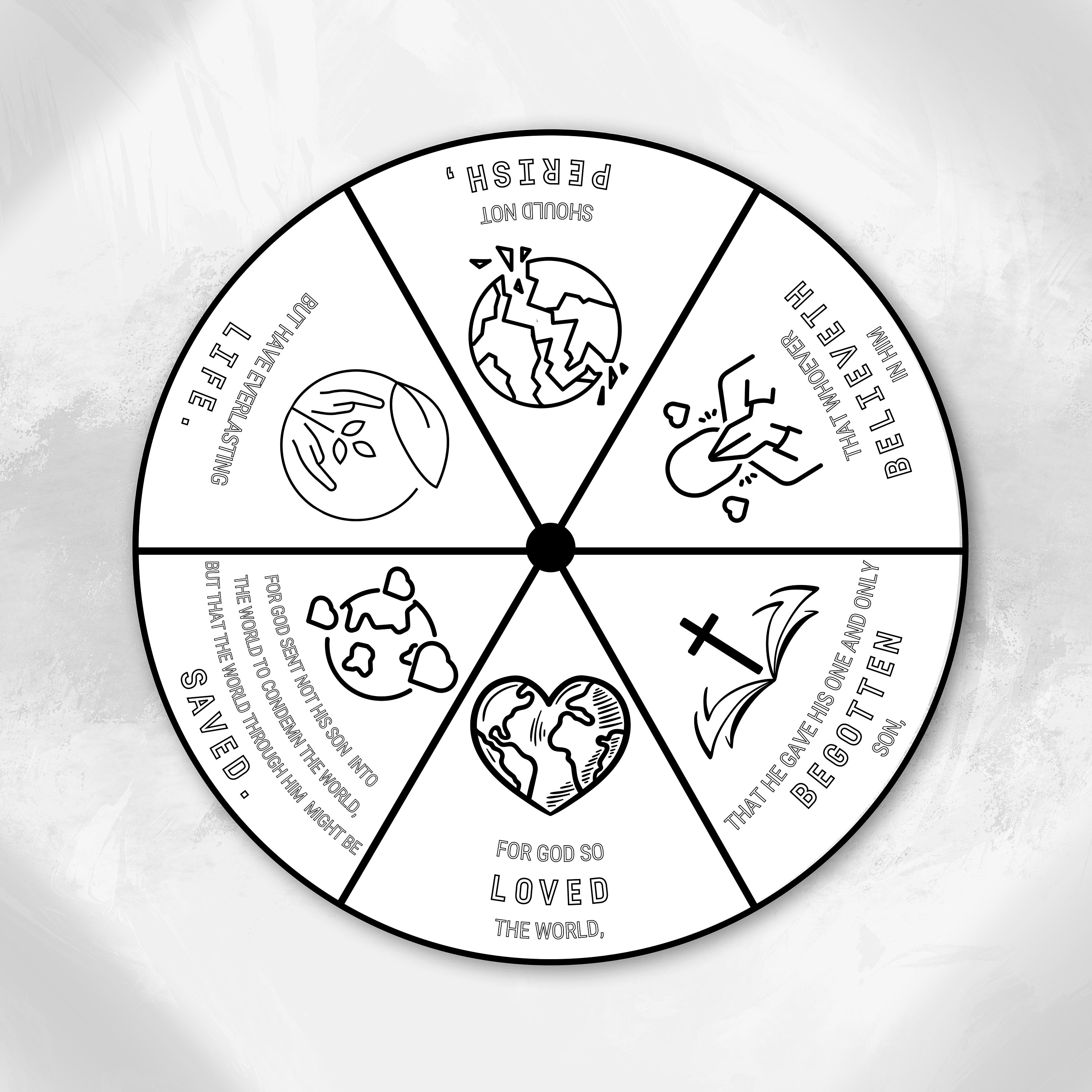 The Good News Coloring Wheel,sunday School Lesson Craft, Bible ...