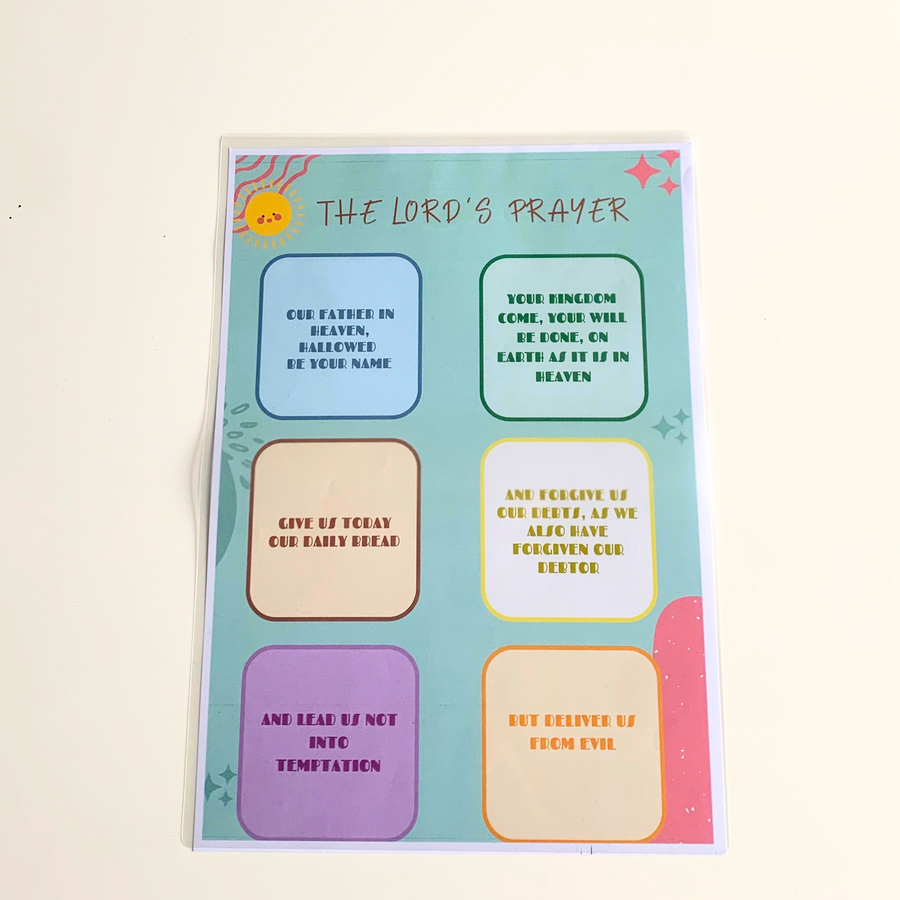 The Lord's Prayer Bible Verse Sunday School Activity, the Lord's Prayer ...