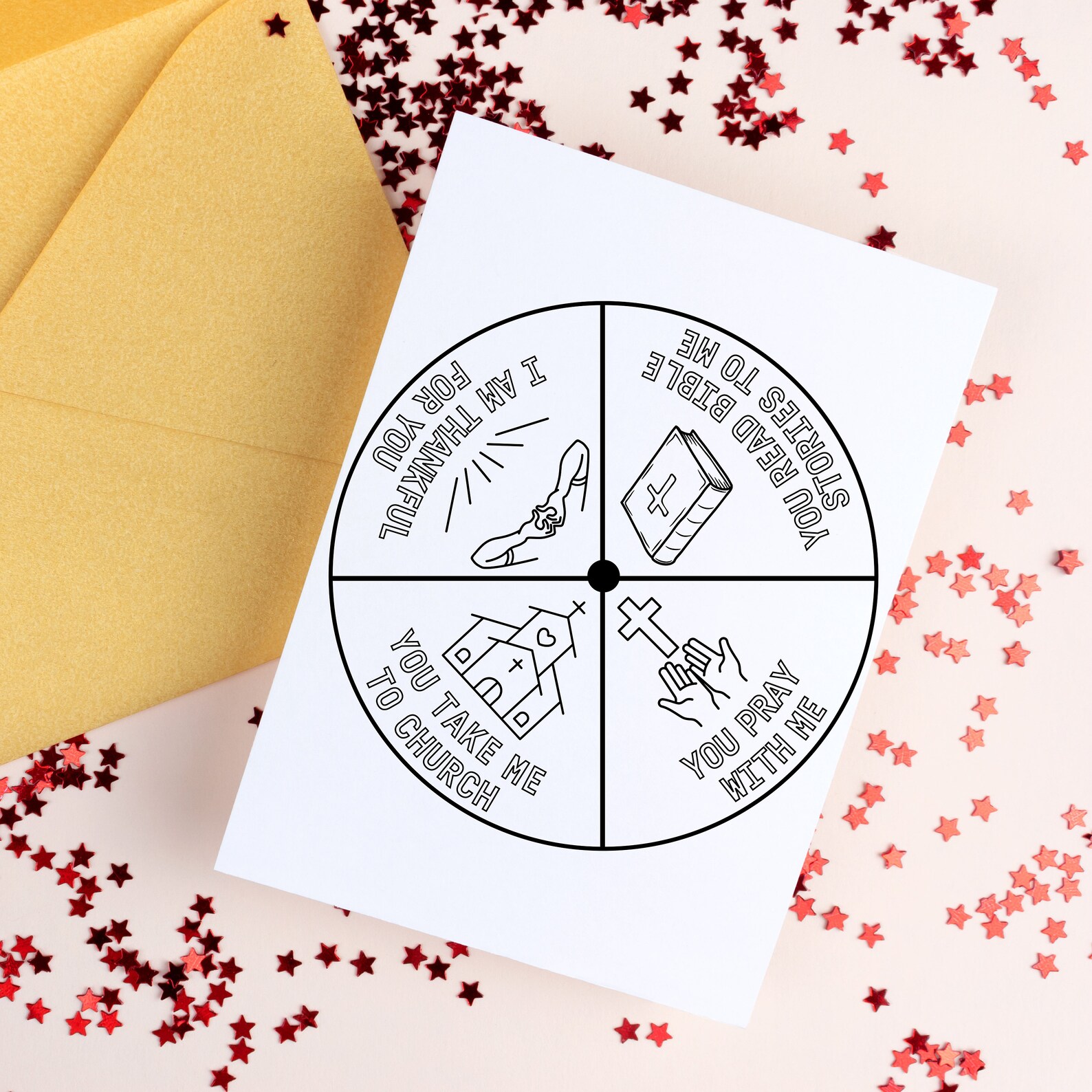 Father's Day Coloring Wheel, Printable Sunday School Lesson, Christian ...