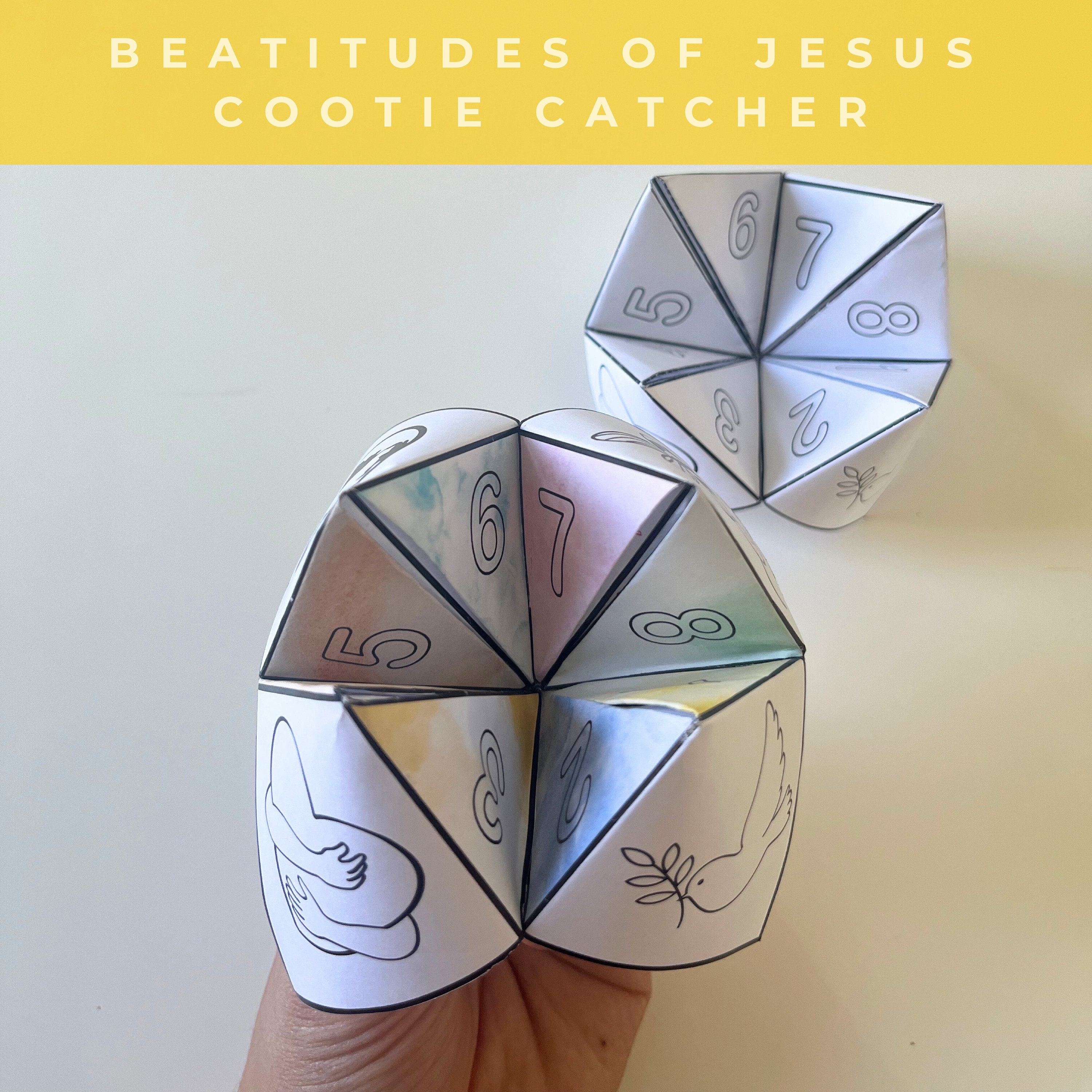 Beatitudes of Jesus Cootie Catcher Sunday School Bible Activity ...