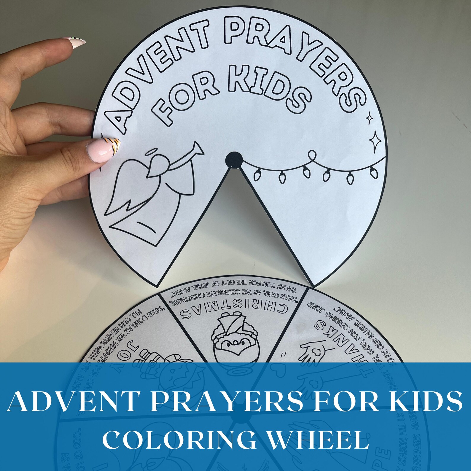 Advent Prayers for Kids Coloring Wheel,sunday School Craft, Bible ...