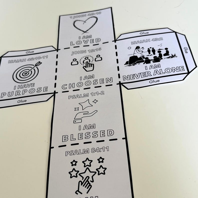 Identity in Christ Coloring Cube, Printable Sunday School Lesson ...
