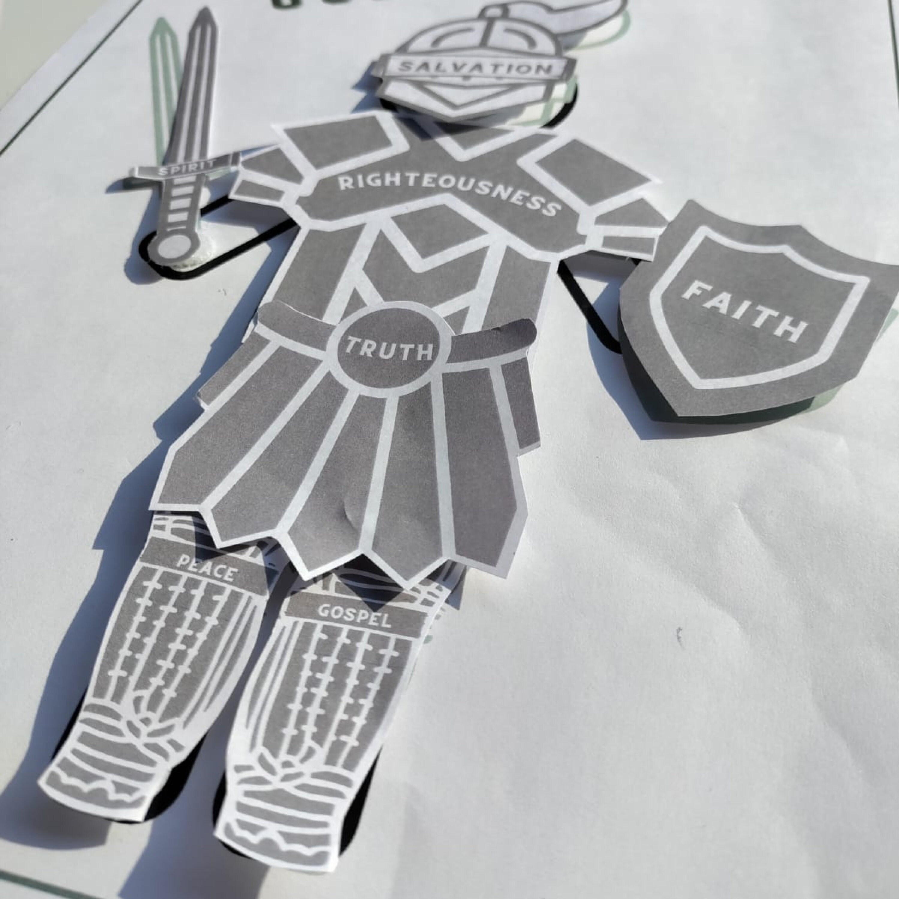 Ephesians 6:10-18 Armor of God Printable Activity, Sunday School Crafts ...