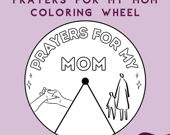 Mother's Day Coloring Wheel Printable Activity, Preschool Kindergarten ...