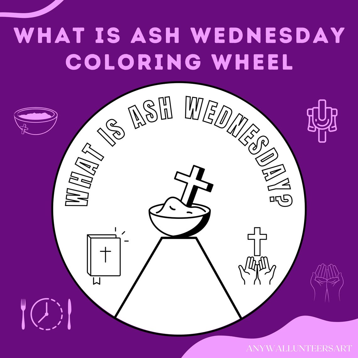What is Ash Wednesday Coloring Wheel, Christian Printable Craft for ...
