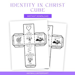 Identity in Christ Coloring Cube, Printable Sunday School Lesson ...
