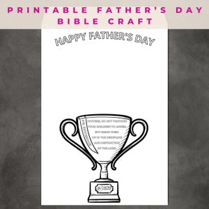 Father's Day Coloring Handprint Bible Craft, Father's Day Crafts and ...
