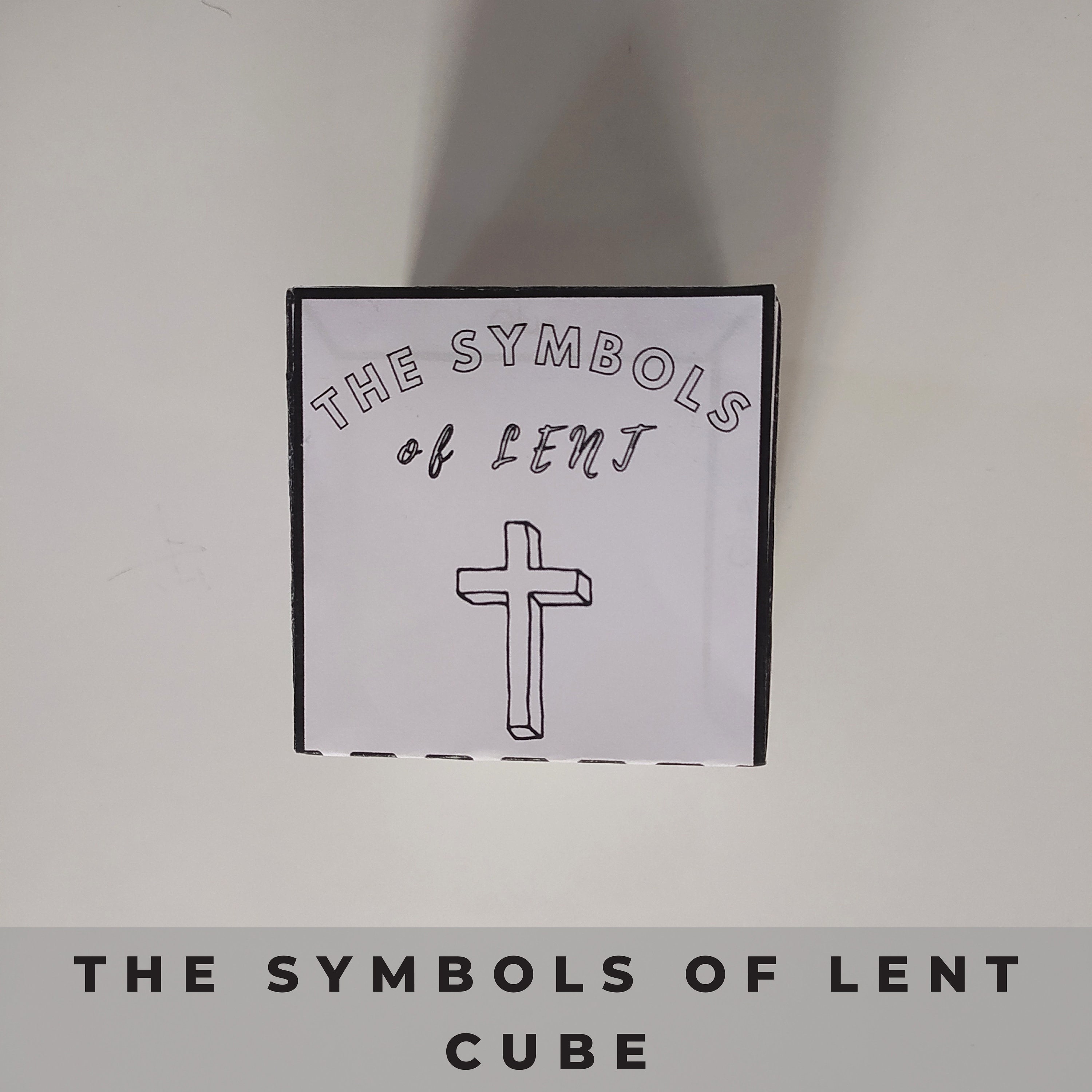 The Symbols of Lent Coloring Cube, Printable Sunday School Craft ...