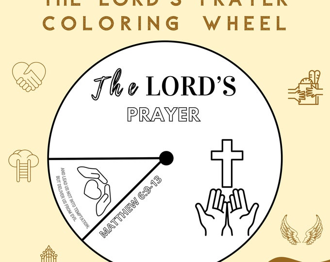 Printable Lords Prayer Wheel for Kids, Sunday School Craft, Bible Verse ...