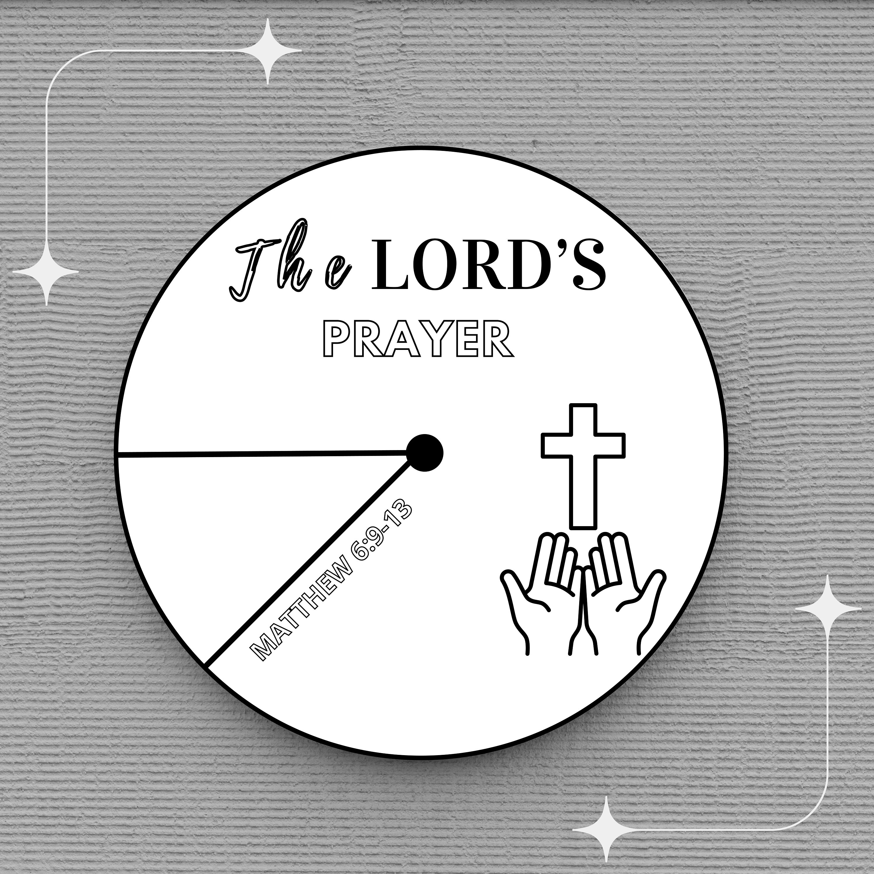 The Lord's Prayer Coloring Wheel for Kids, Teaching the Lord's Prayer ...