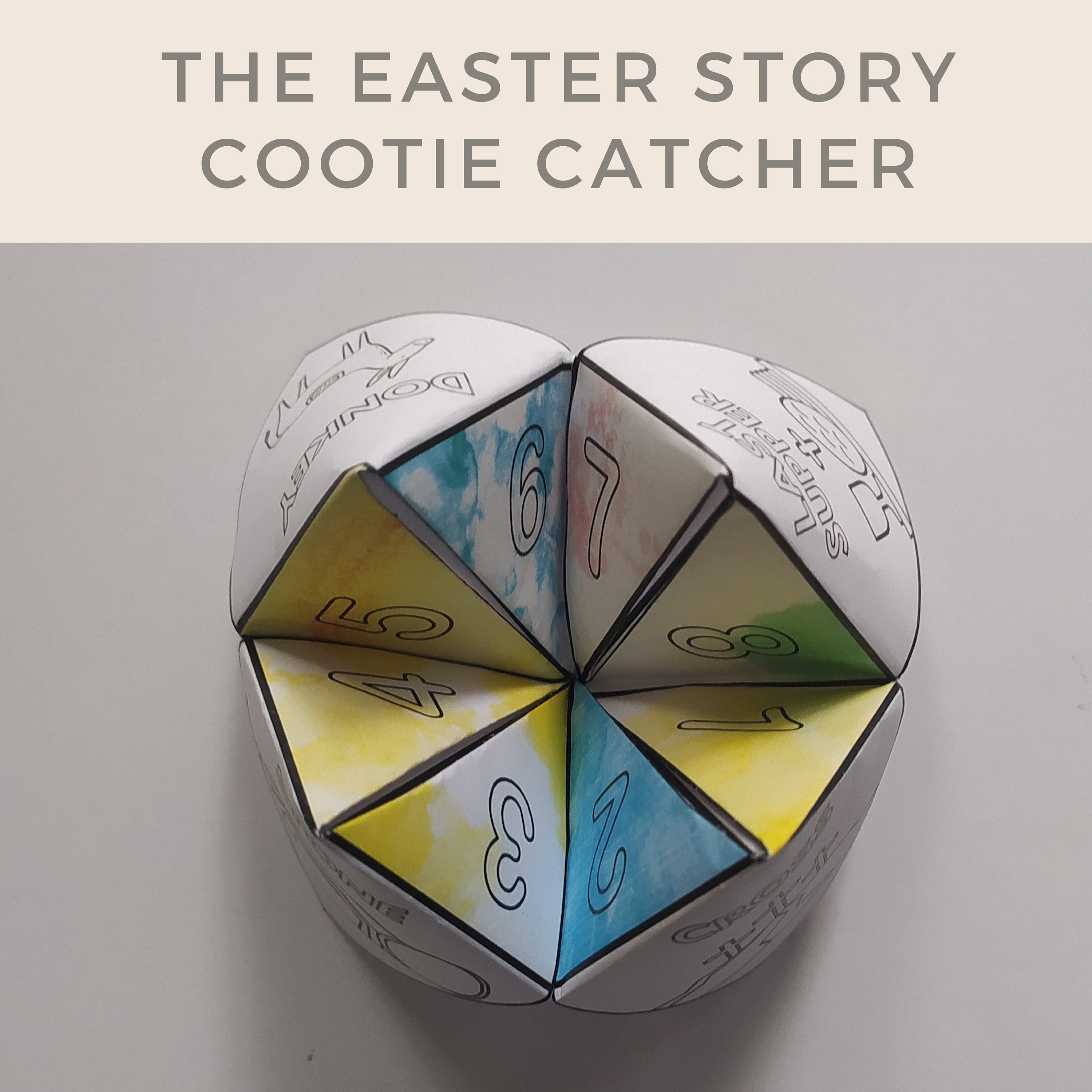 The Easter Story Cootie Catcher, Printable Sunday School Bible Activity ...