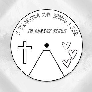 Identity in Christ Coloring Wheel, Printable Sunday School Lesson ...