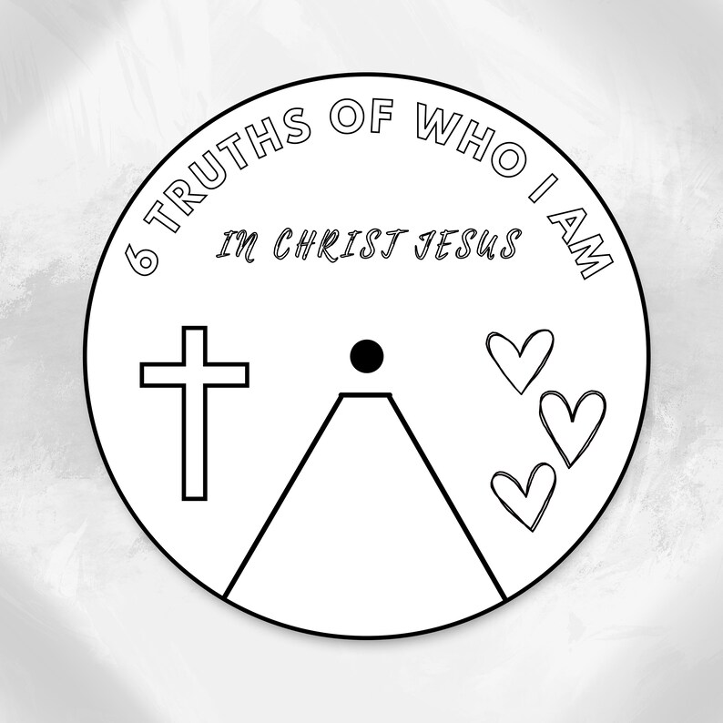 Identity in Christ Coloring Wheel, Printable Sunday School Lesson ...