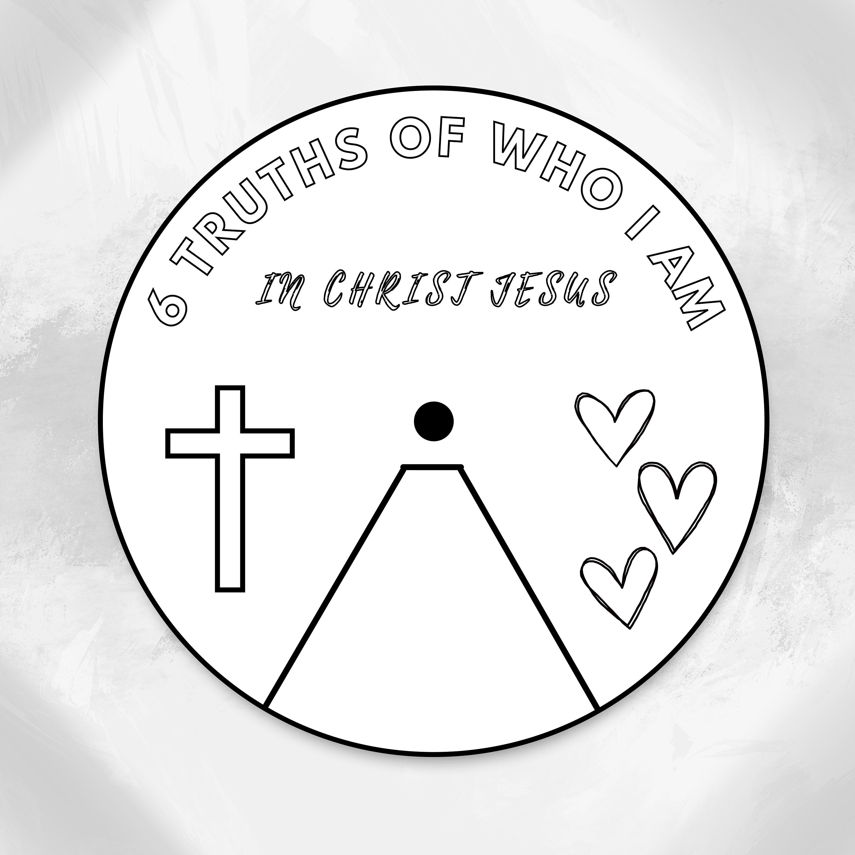 Identity in Christ Coloring Wheel, Printable Sunday School Lesson ...