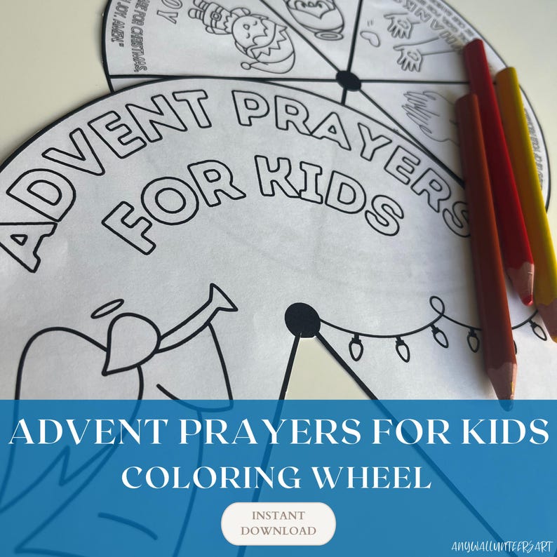 Advent Prayers for Kids Coloring Wheel,sunday School Craft, Bible ...