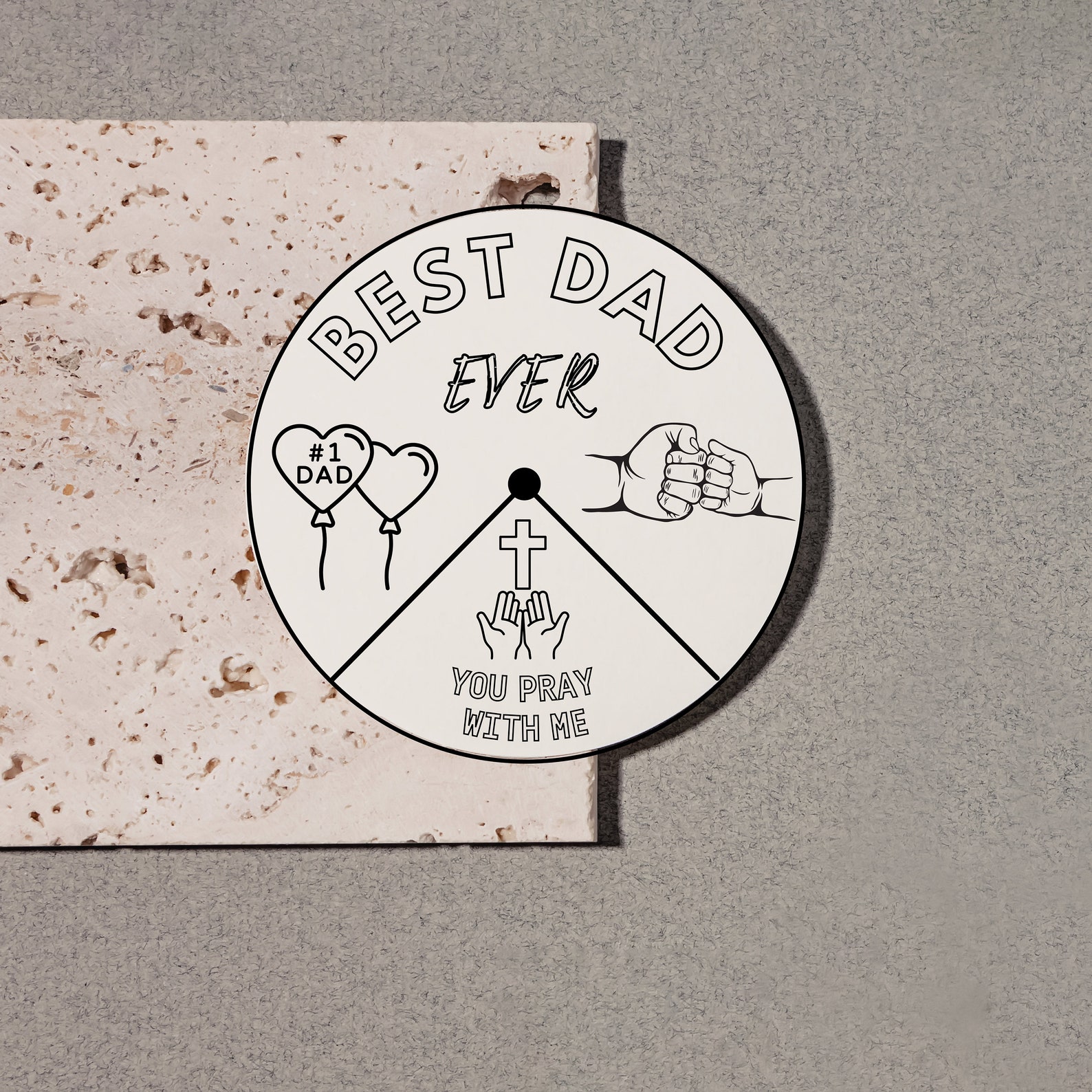 Father's Day Coloring Wheel, Printable Sunday School Lesson, Christian ...