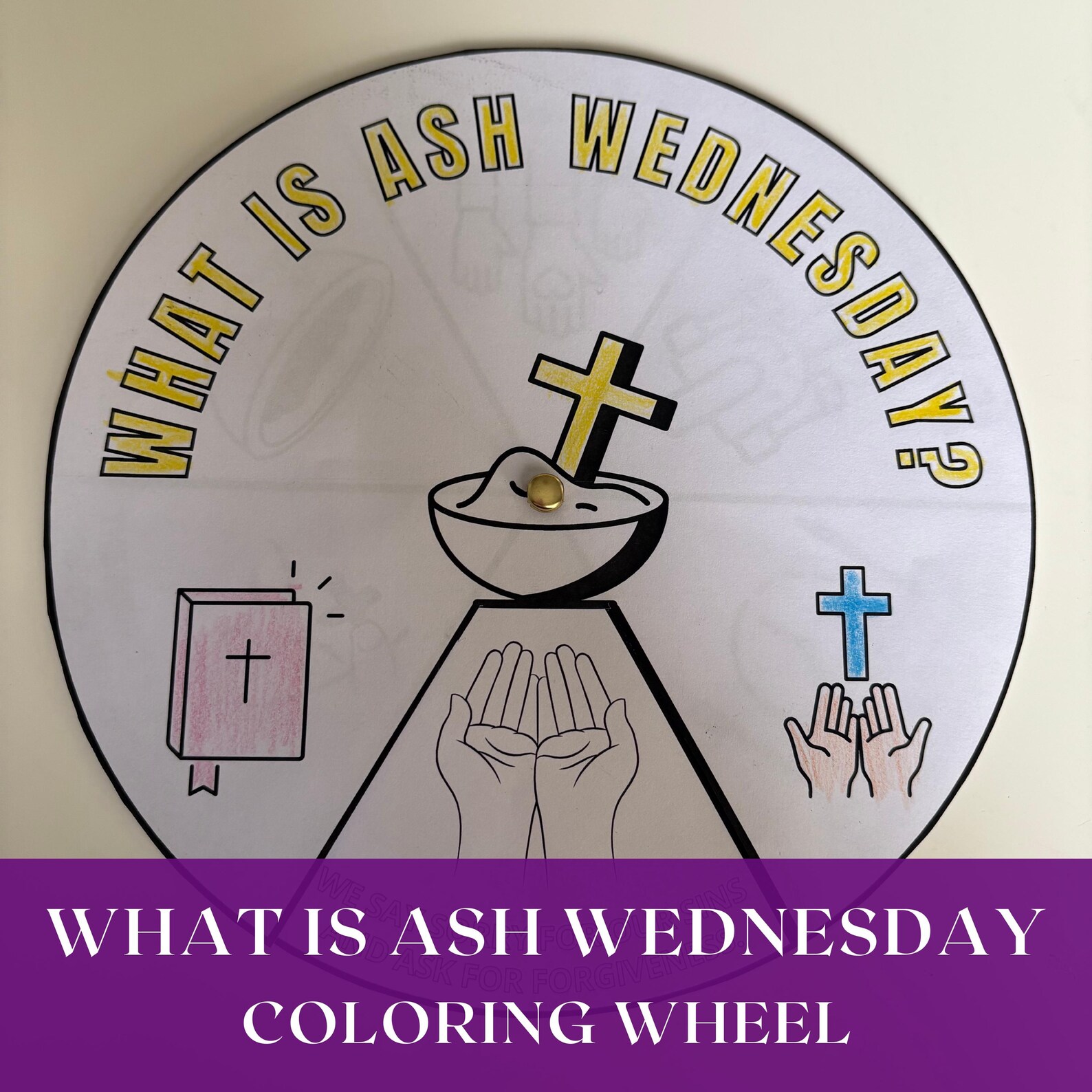 What is Ash Wednesday Coloring Wheel, Christian Printable Craft for ...