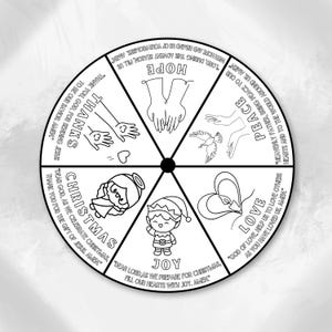 Advent Prayers for Kids Coloring Wheel,sunday School Craft, Bible ...