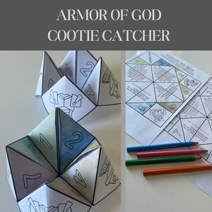 Armor of God Cootie Catcher Sunday School Bible Activity,armor of God ...